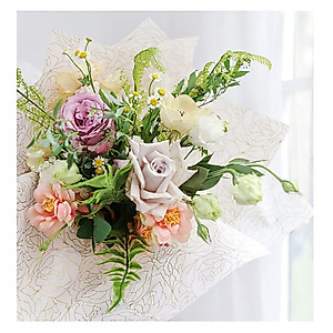 FWSA WRAPS Korean Tissue Paper for Flowers Bouquet Inside Lining Paper Shoes Clothes Packaging Supplies 28 sheets/bag 19.7 x 27.5 inches (4 Black and White)