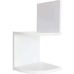 Kiera Grace Kieragrace Retro Set of 2 Count Floating-Shelves, White, 2