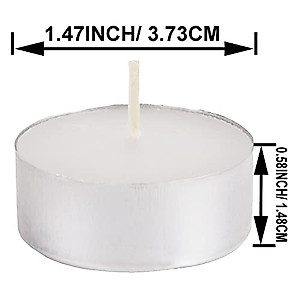 10 Pack Unscented Tea Light Candles 4.5 Hours Smokeless, Dripless Small Votive Mini 1.5" Tealight Candles for Home Decorative, Pool, Shabbat, White