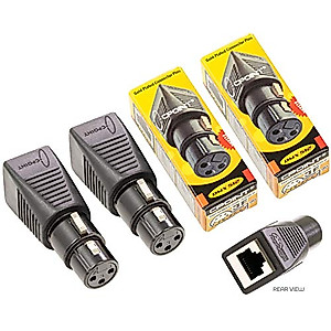 SIRS-E 2-Pack - CPoint XLR RJ45 Adapter CAT-5 Ethernet to DMX512 Cable Converter, Female 3-Pin, XLRJ45-3F