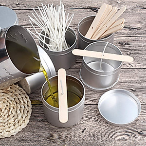 DINGPAI Candle Tin 8oz, Candle Containers for Candle Making, 12 Piece