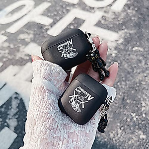 Air Pod 1/2 Case, Cute Cover 3D Funny Cool Frosted TPU Kawaii Protective Cases 2019 Air pod 1/2 Accessories for Women Girls Men Boy. (face Bear Black)