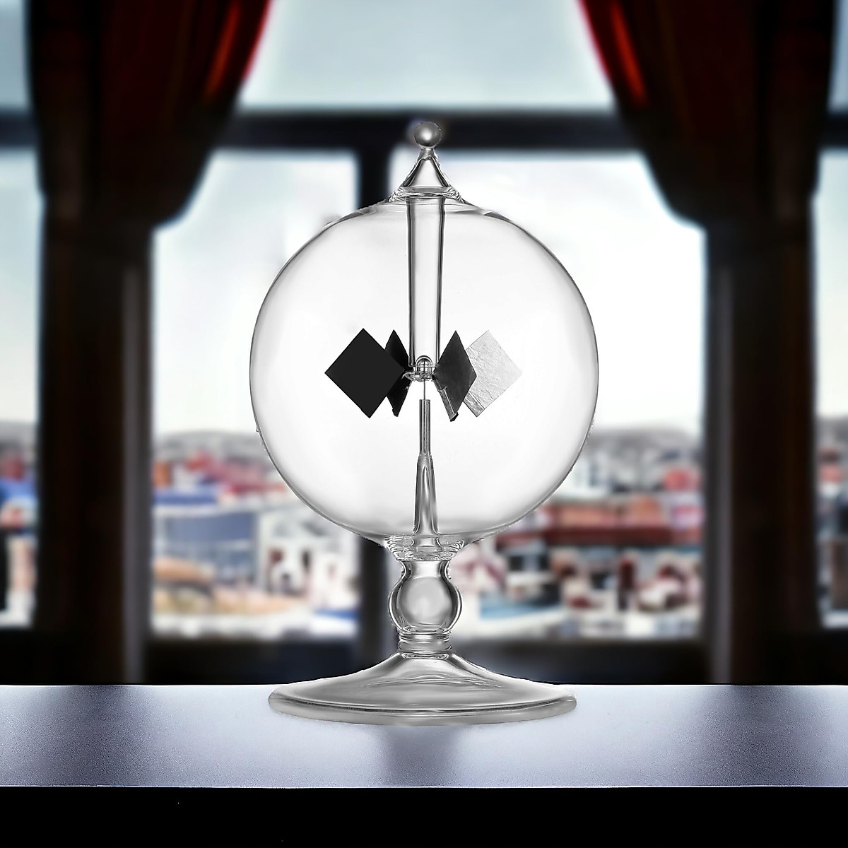 DORAMI Clear Solar Power Crookes Radiometer Sun Light Energy Spinning Vanes