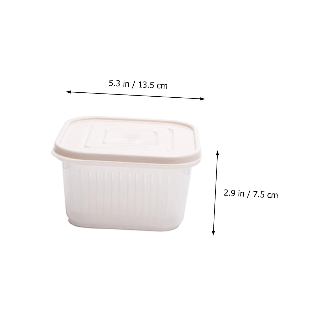 HOLIDYOYO 4pcs Box Double Layer Crisper Onion Fresh-keeping Case Containers with Strainer Basket Food Containers Fridge Food Container Draining Crisper Fruit Strainer Ginger Drain Crisper or