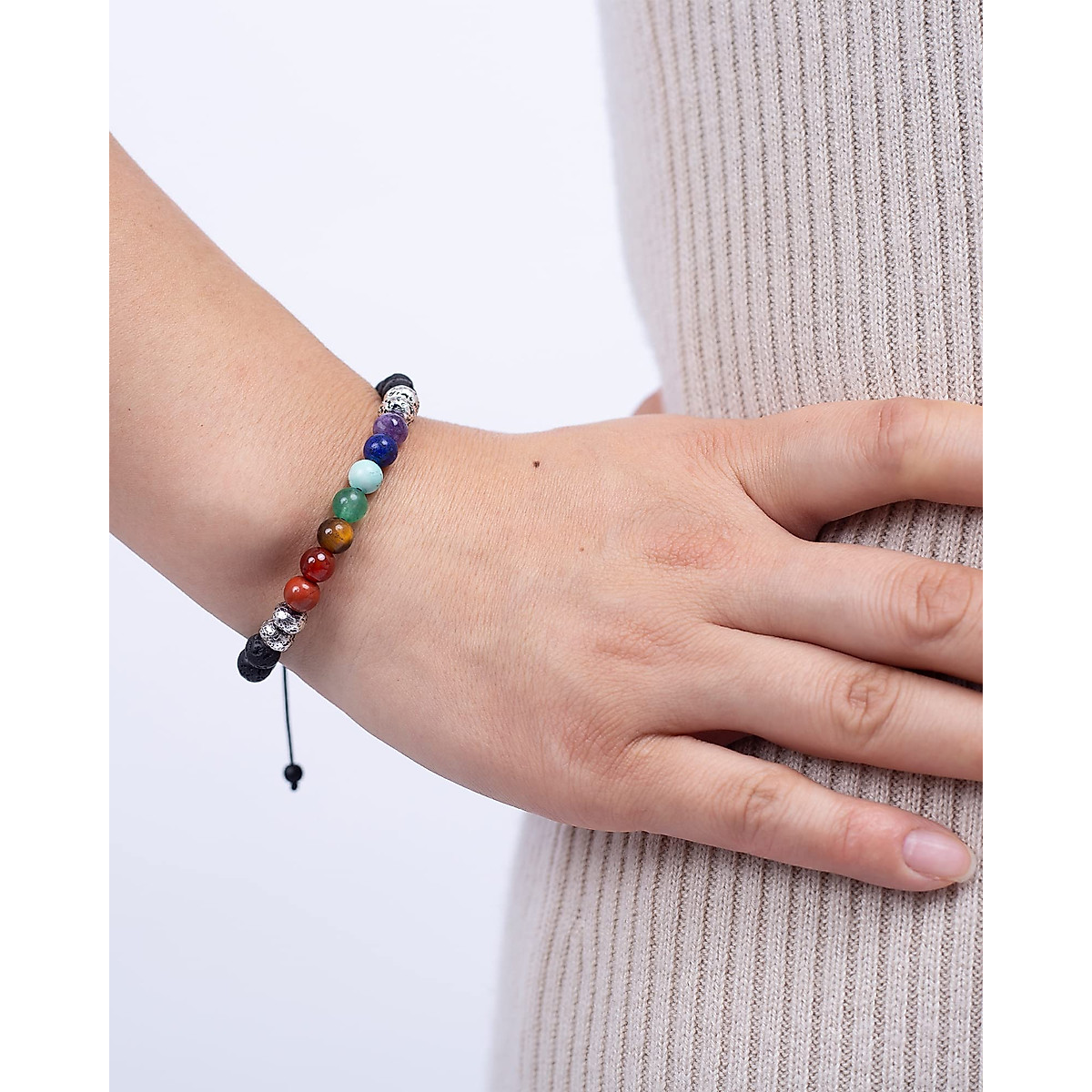 MIDDLUX Anxiety Relief Items, Chakra Bracelets, Crystals and Healing Stones, 7 Chakras Healing Crystals handmade bracelets, Yoga, Meditation, Stress Relief Gifts