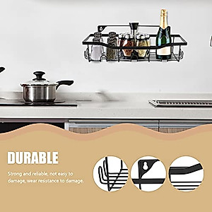 Zerodeko 5pcs Wall Mounted Wire Rack Produce Baskets with Hooks Soap Dish Kitchen Spices Rack Bathroom Organizer Shower Caddy Home Storage Accessories for Bathroom Kitchen Sink