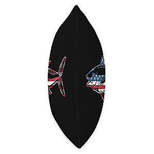 Tuna Fishing Items Bluefin Gifts Tuna American Flag Giant Bluefin Fish Fisherman Throw Pillow, 18x18, Multicolor