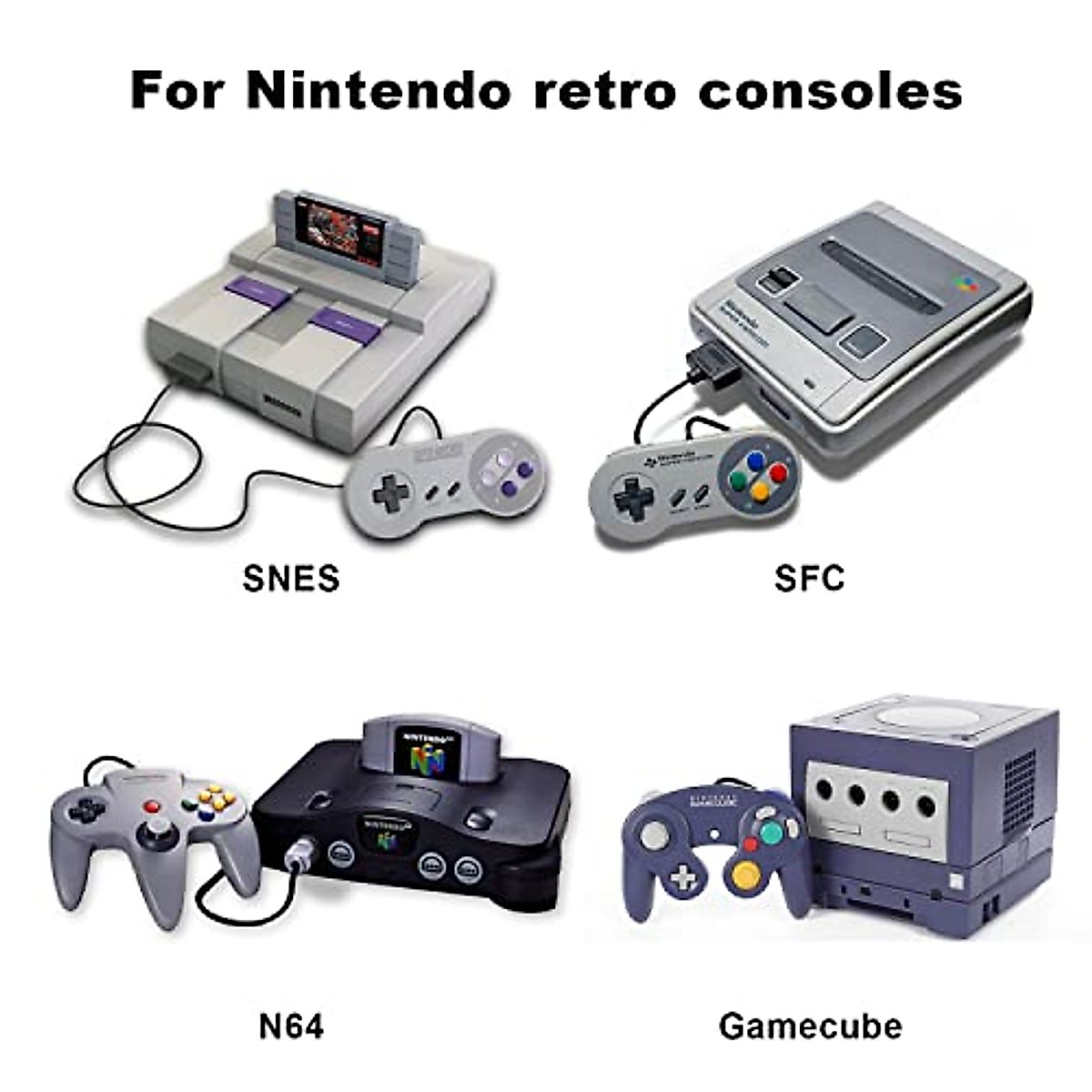 Y.D.F N64 to HDMI Converter Adapter Support 16:9/4:3 Conversion, HDMI Link Cable for N64 /SNES/NGC/SFC（Plug and Play）