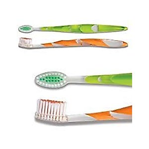 SmileGoods A334 Toothbrush, 33 Tuft, Soft Bristle, Individually Packaged Toothbrushes, Assorted Colors, Bulk Pack of 72