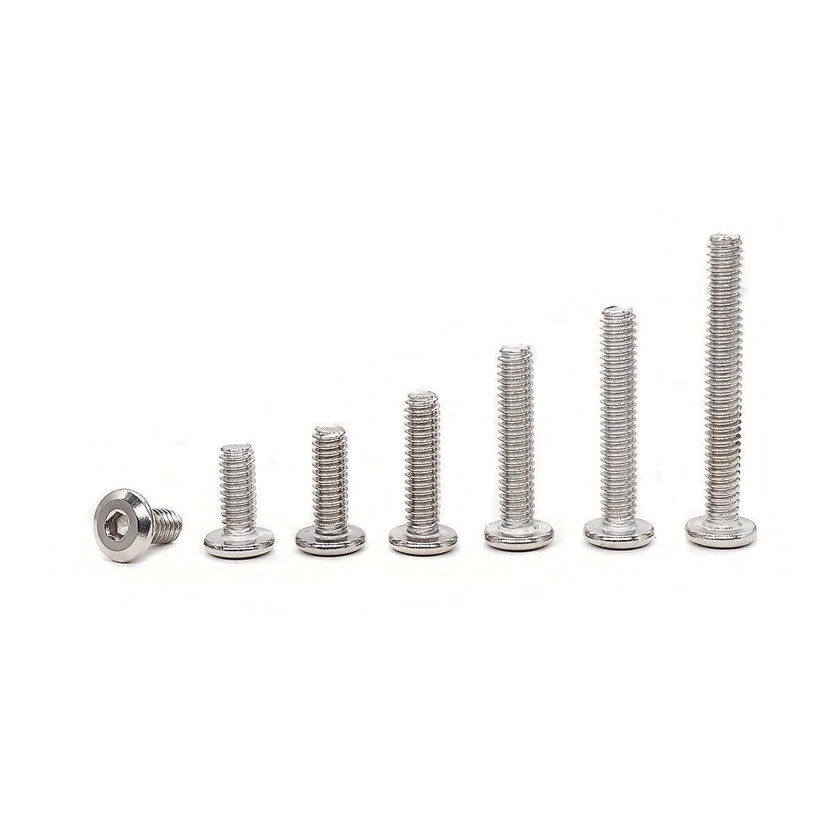 cSeao 70pcs 1/4"-20 Furniture Joint Connecting Bolts 1/4"-20 Hex Nuts for Chair Table,1/2", 5/8", 3/4", 1", 1-1/4", 1-1/2", 2", 304 Stainless Steel