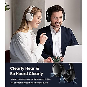 Edifier WH950NB Active Noise Cancelling Headphones, Bluetooth 5.3 Wireless Headphones, LDAC Hi-Res Audio, 55 Hours Playtime, Google Fast Pairing for Android, Dual Device Connection, App Control, Black