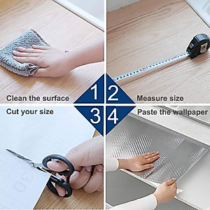 Kitchen Backsplash Wallpaper Stickers Peel and Stick Aluminum Foil Contact Paper