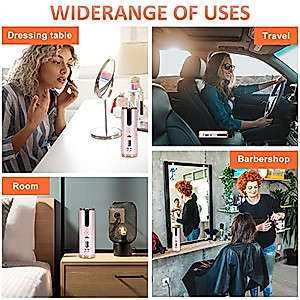 Automatic Curling Iron, Cordless Ceramic Barrel Wave Wand, Portable Cordless Auto Hair Curler with 4 Temps & 3 Timers, Fast Heating Rotating Rotating Curling for Long & Short Hair, Travel & Home Use