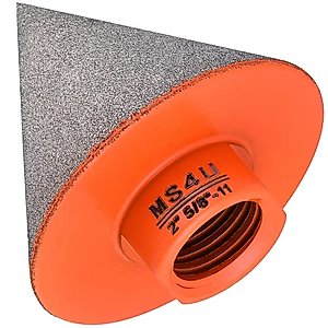 2"(50MM) Diamond Beveling Chamfer Bits for Existing Holes Enlarging, Trimming, Polishing, Bevelling, Tile Cone Grinder with 5/8"-11 Thread