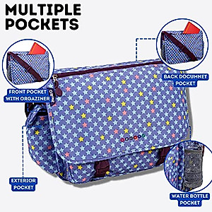 J World New York Terry Cute Messenger Bag for Women Kids School, Stardust