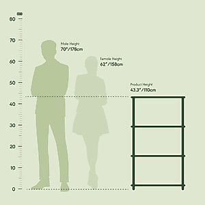 Furinno Turn-N-Tube 4-Tier Multipurpose Shelf Display Rack, Round Tubes, Americano/Black