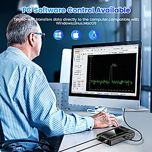 SeeSii TinySA Ultra Spectrum Analyzer, 4.0 Inch 100kHz to 5.3GHz Handheld Tiny Frequency Analyzer with 32Gb Card, 2-in-1 Signal Generator 100kHz to 800MHz MF/HF/VHF UHF Input,V0.4.5.1,2024 Upgraded