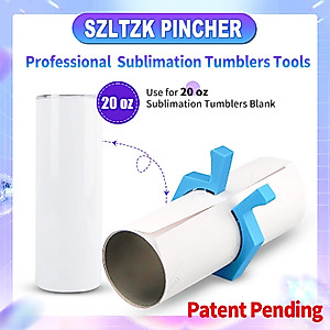 2 Pack Sublimation Tumblers Pinch,Tumbler Clamp for Sublimation,Cup Cradle for Crafting Tumblers,Sublimation Cup Holder Clamp for 20oz Cups,Mug Clamps for Sublimation Tumblers Supplies(Blue&Pink)