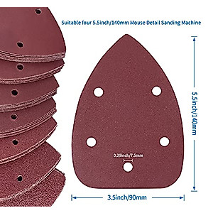 MIDO PROFESSIONAL ABRASIVE 84 PCS Mouse Detail Sander Sandpaper Sanding Paper Assorted 40/60/80/120/180/240/320 Grits