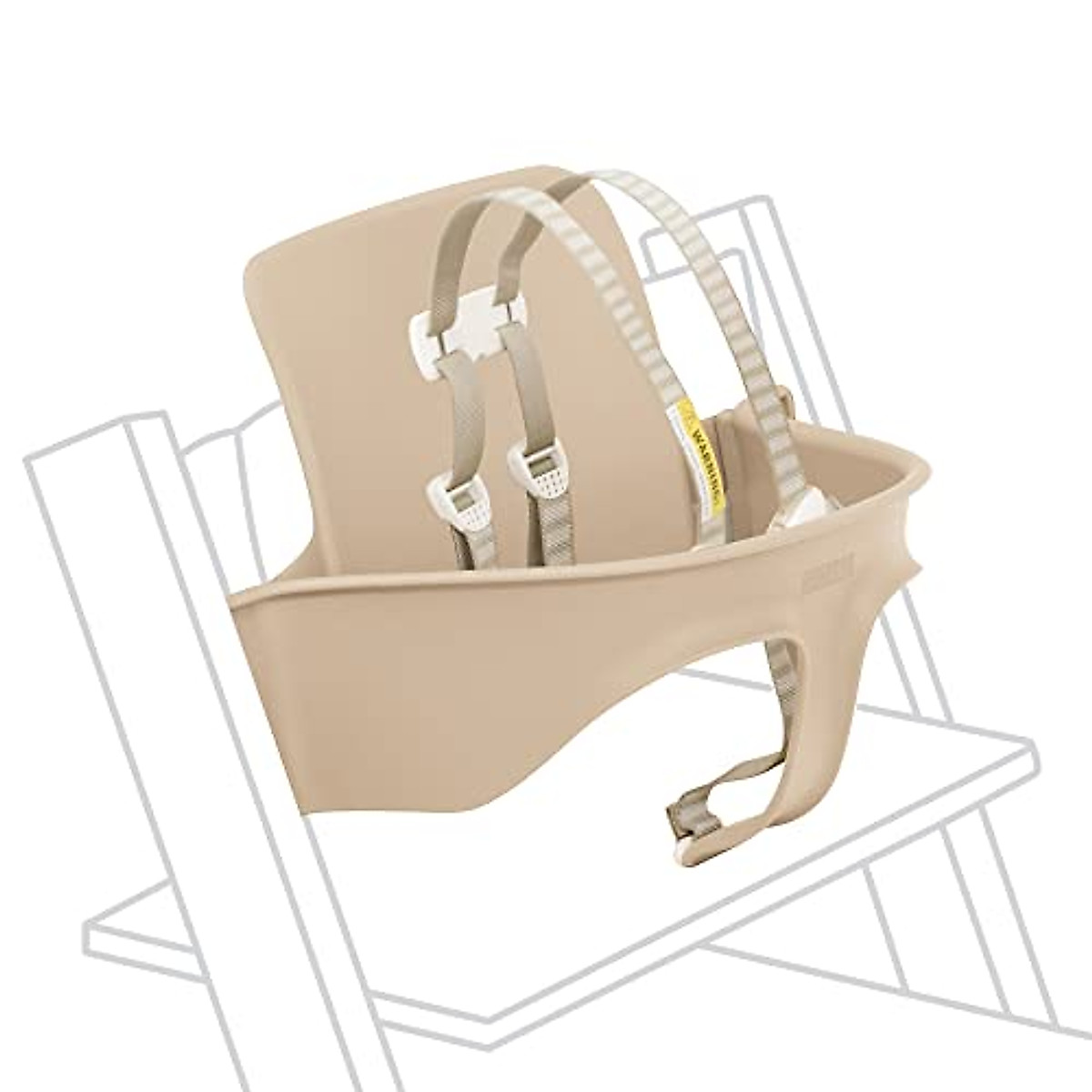 Tripp Trapp Baby Set from Stokke, Natural - Convert The Tripp Trapp Chair into High Chair - Removable Seat + Harness for 6-36 Months - Compatible with Tripp Trapp Models After May 2006