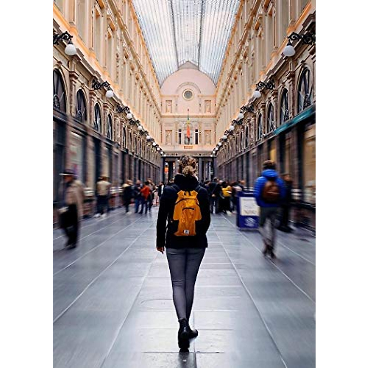 4Monster Hiking Daypack,Water Resistant Lightweight Packable Backpack for Travel Camping Outdoor (A-orange, 16L)