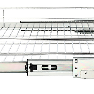 Sink Organizer and Storage,Multi-Purpose Cabinet Organizer,2-Tier Cabinet Pull Out Shelves,Pull Out Cabinet Organizer,Kitchen Helper,for Bathroom,Laundry Room,Kitchen,Pantry(Silver,21.5*19.5*15in)