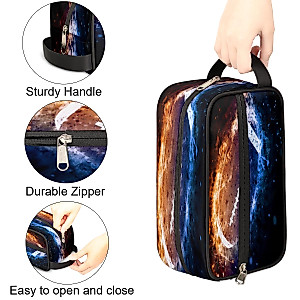American Football Galaxy Space Travel Toiletry Bag Dopp Kit for Women Girls Nurse Sport Ball Portable Men Shaving Bag Zipper Makeup Cosmetic Bag Organizer Pouch Bathroom Toiletry Kit