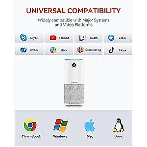 NUROUM C10 HD 1080P Conference Webcam, Video Conference Camera with Mic and Speaker, All-in-1 Ultra Wide-Angle 90° Webcam with Microphone, 10ft Voice Pickup, AI Noise-Cancellation, USB Plug&Play