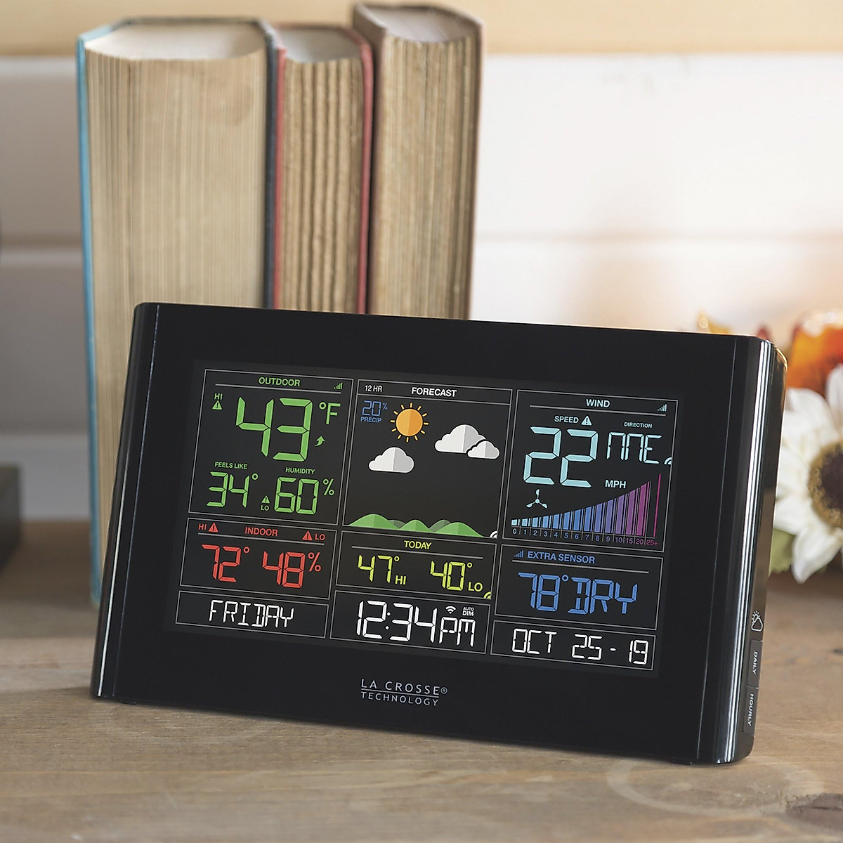 La Crosse Technology S82950-INT WiFi Professional Weather Station, Black