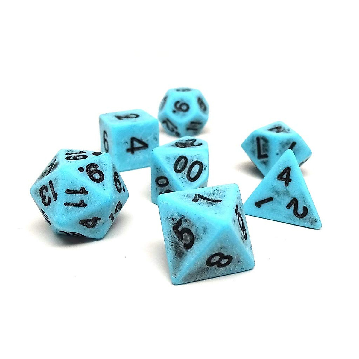 Ancient Topaz Dice Set | 7 Piece | Pristine Edition | Free Carrying Bag | Hand Checked Quality