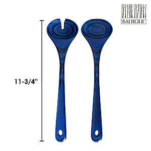 Baltique Malta Collection Wooden Salad Serving Utensil Set, 11-3/4" Long, One Pair