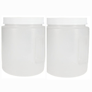 Generic DADE 2 Sets Large Plastic Food Storage Container 2Qt() Twist-On Lids, Transparent white