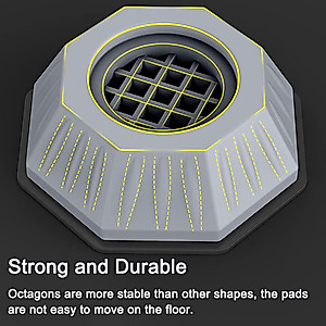 Tillsok Washer and Dryer Pedestals, Anti Vibration Pads Stops Washer Dryer Noise Moving Shaking Walking, Universal Pedestals and Shock Support, 4 PCS