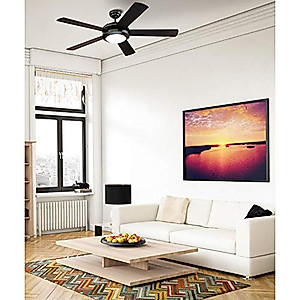Westinghouse Lighting 7224200 Comet Indoor Ceiling Fan with Light, Matte Black