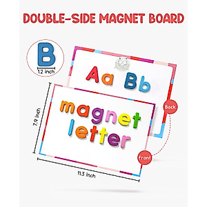 Gamenote Classroom Magnetic Alphabet Letters Kit 238 Pcs with Double - Side Magnet Board - Foam Alphabet Letters for Preschool Kids Toddler Spelling and Learning Colorful ABC Education Fridge Magnets