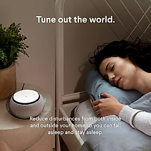 SNOOZ Smart White Noise Machine - Real Fan Inside for Non-Looping White Noise Sounds - App-Based Remote Control, Sleep Timer, and Night Light - Cloud