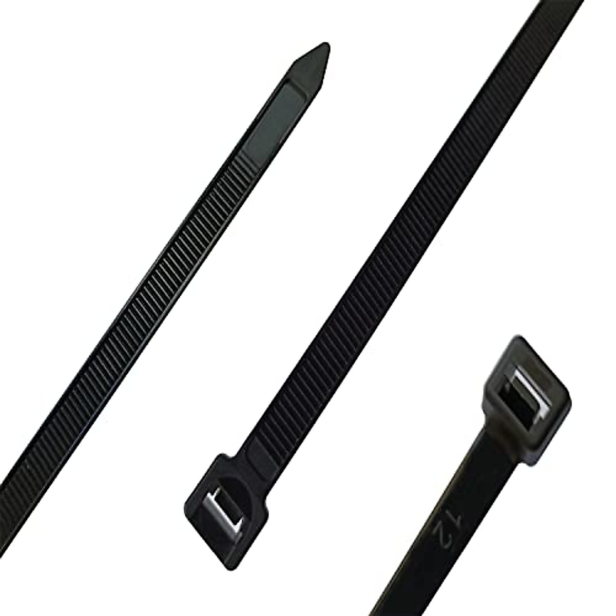 Zip Ties 4 inch 500 pcs Cable Zip Ties with 40 Pounds Tensile Strength, Black Cable Ties, Heavy Duty Self-Locking Black Nylon Tie Wraps for Indoor and Outdoor (4 inch 500 pcs, Black)