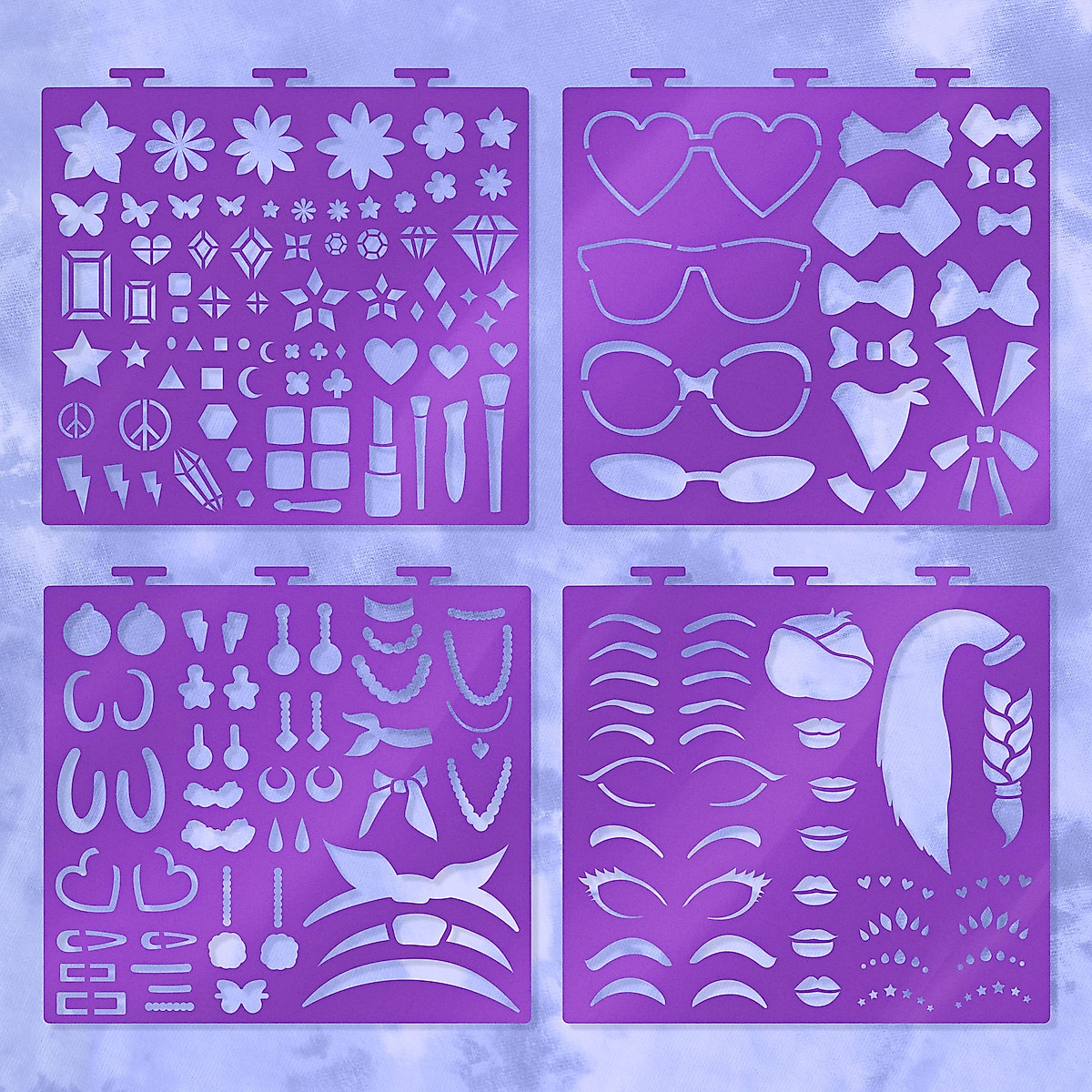 Fashion Angels Make-up & Hair Design Sketch Portfolio (11452) Sketchbook for Beginners, Sketchbook with Stencils and Stickers for Ages 6 and Up