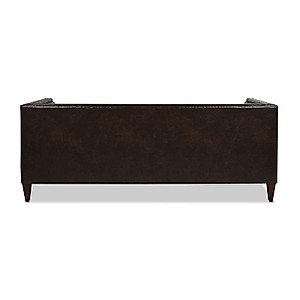 Jennifer Taylor Home Jack, 84" Sofa, Vintage Brown Faux Leather