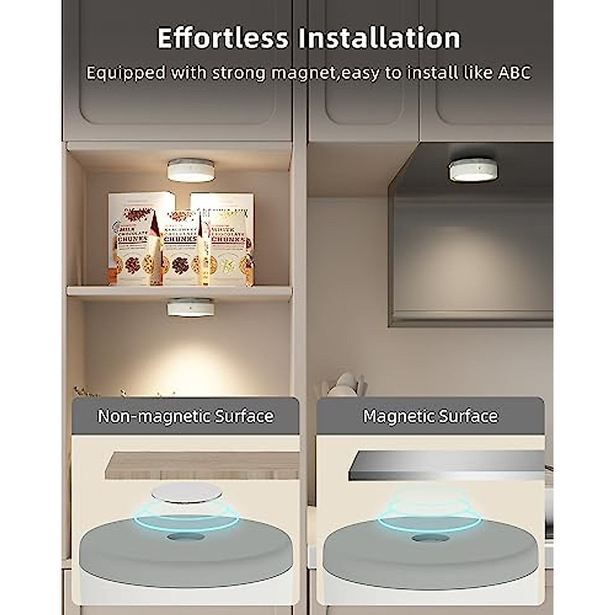 Rechargeable Color Changing Puck Lights, 1600mAh Battery Powered Tap Light with Remote Magnetic Push lights Stick On Closet Lights Wireless LED USB Shelf Light RGB Under Cabinet Touch Lights Classroom