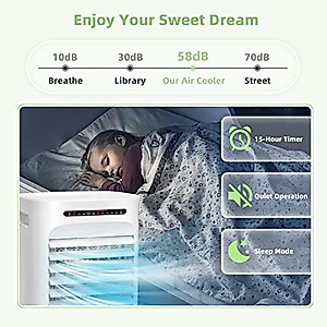 COSTWAY Evaporative Air Cooler, Portable Cooling Fan & Humidifier with Remote, 15H Timer, 63° Oscillation, 3 Modes, 3 Speeds, 2.6 Gal Water Tank, LED Display, Quiet Swamp Cooler for Bedroom Office