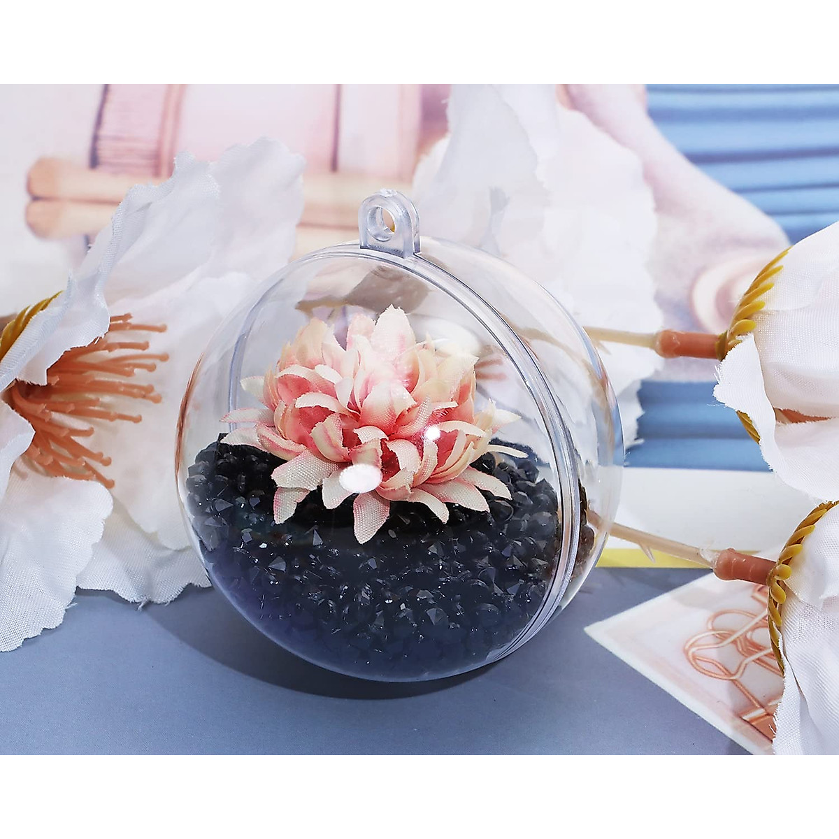 ONLYKXY Wedding Table Scattering Acrylic Diamond Gem Shape Crystal Confetti for Bridal Shower Party Decoration Vase Filler Bead Masquerade Table Decor (4MM/0.15inch Mini, Black, 4000)