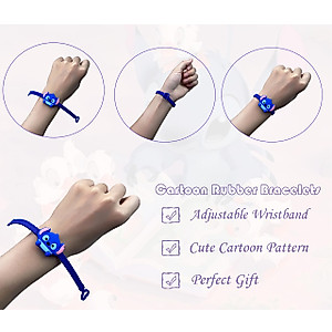 YAOSHUXIAN 15pcs Cartoon Characters Rubber Bracelets Wristband Bracelets for Birthday Party Supplies Favors Prize Rewards