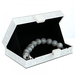 Simcat Silver Acrylic Clutch Purse for Women Marbling Evening Box Clutch Chain Shoulder Crossbody Handbags