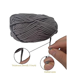 Moon Waves Yarn for Crocheting and Knitting Cotton-Nylon Blend Yarn Great for Beginners Easy to See Stitches (Mauve)