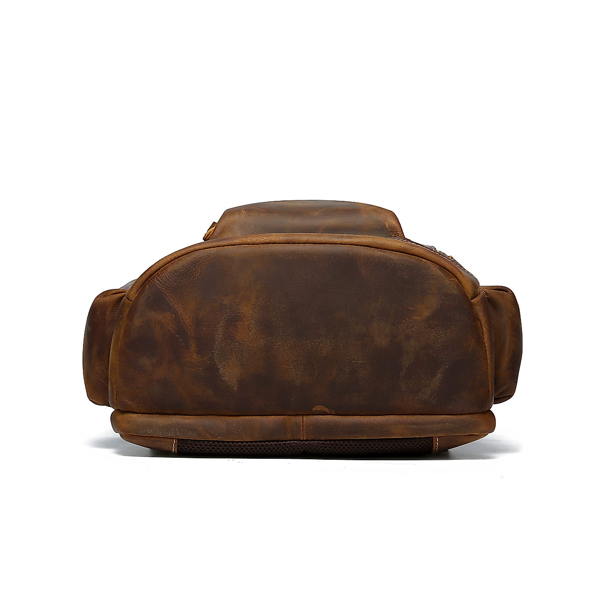 LANNSYNE Men's Vintage Full Grain Leather Backpack for 16" Laptop Travel Hiking Camping Rucksack