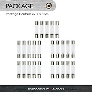 Conext Link AGC 7.5-25 Nickel Glass Tube Fuse 25 Pack [7.5 Amp] （14375）