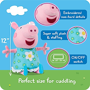 Peppa Pig Ring Around the Rosie 13-inch Singing Plush Stuffed Animal, Interactive Toy, Kids Toys for Ages 3 Up by Just Play