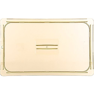 Carlisle FoodService Products 10410U13 StorPlus High Heat Universal Handled Food Pan Lid, Full Size, Amber