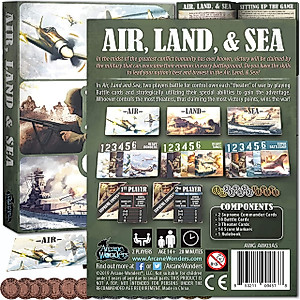 Fapeto more than a simple name Drawstring Bag and Compatible Tokens Bundle with Air, Land & Sea Card Game, a World War II Fast Card Game